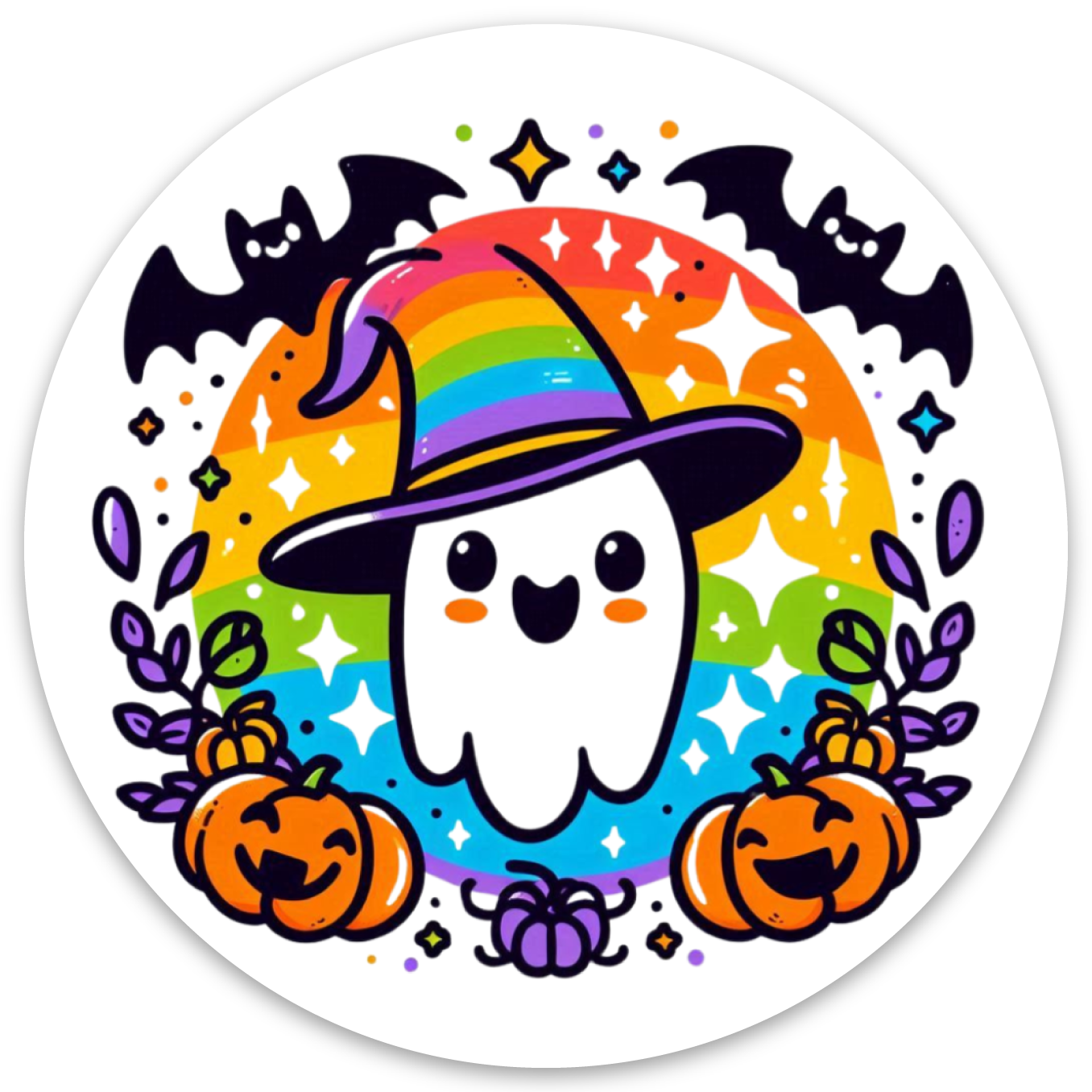 Ghost Witch Spooky Pride Sticker – Beautifully Unique Bootique