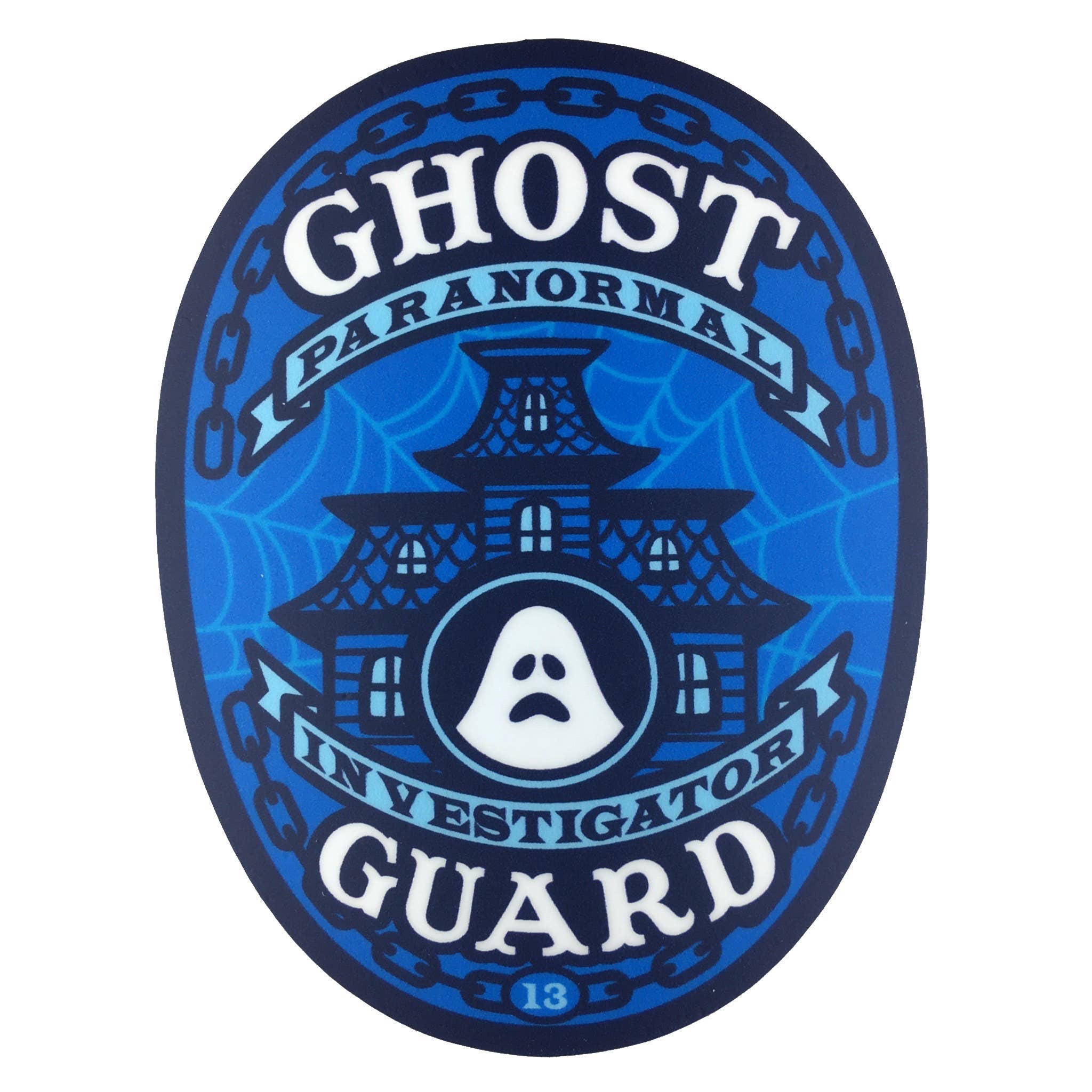 Paranormal Investigator Ghost Guard Police Badge Ghost Sticker (Monste ...