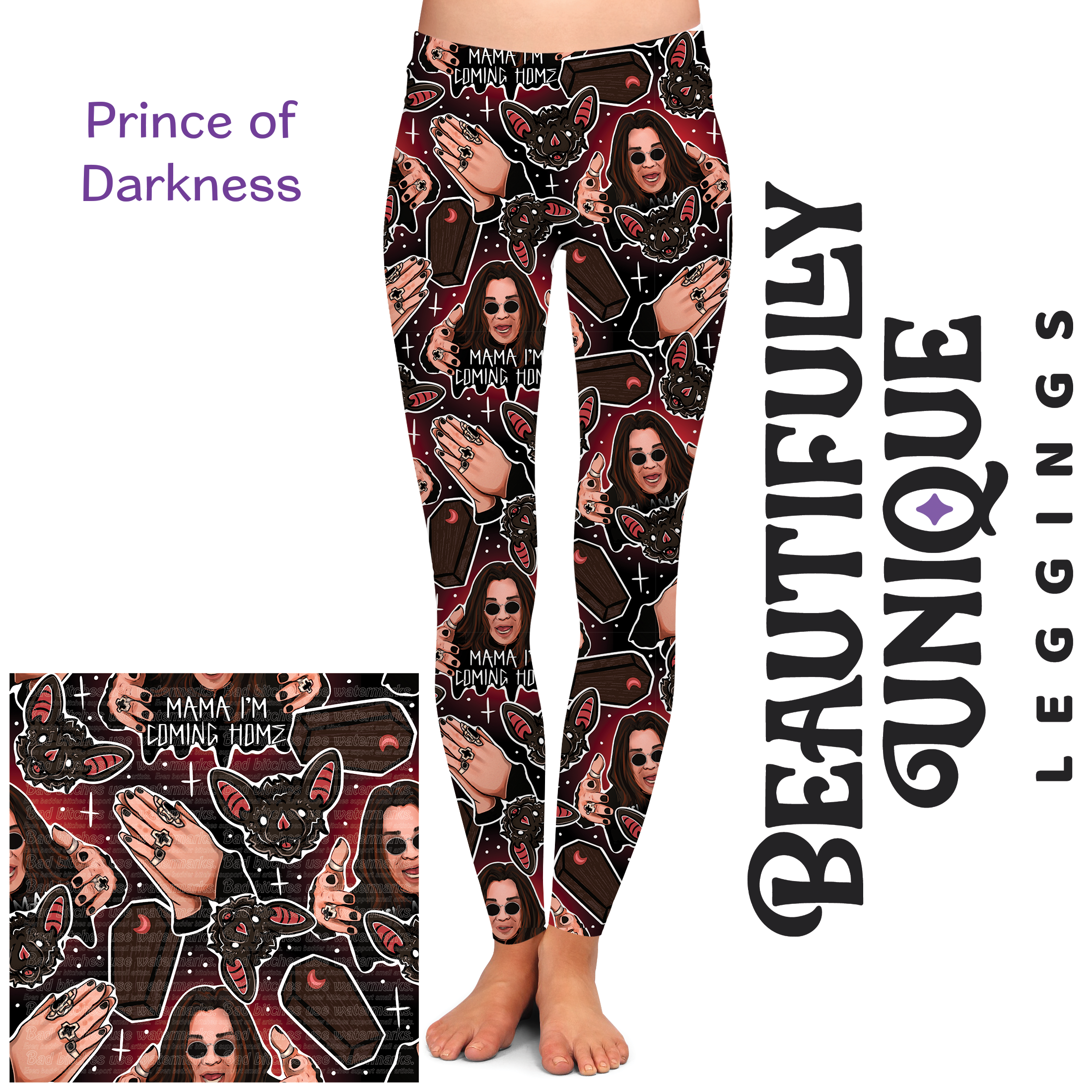 Prince of Darkness Semi-Exclusive Leggings - High-quality Handcrafted ...